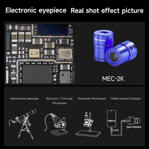 Камера-окуляр Mechanic MEC-2K, для мікроскопа, 2592*1944 - Masteram